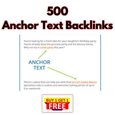 Anchor Text Backlinks | SEO Backlinks | Limited Time Offer! | eBay