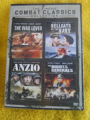 SEALED DVD SET 4 CLASSIC WAR FILMS: HELLCATS/NAVY, ANZIO, NIGHT OF ...