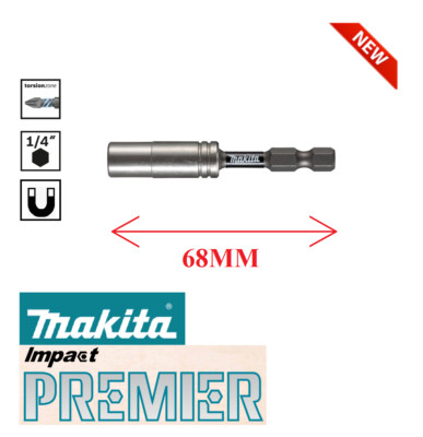 Makita Impact Premier 68mm Magnetic Screwdriver Insert Bit Holder 1/4 ...