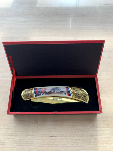 Donald Trump American Mint MAGA Stainless Steel Pocket Knife | eBay