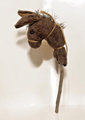 Primitive Americana Stick horse donkey toy decor handmade OOAK ...