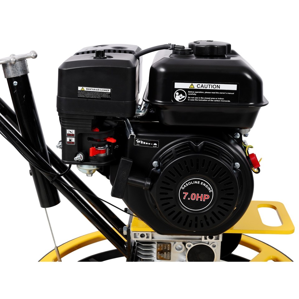 Power Trowel 22.5" 7HP Gas Walk-Behind with Float Pan Concrete Finisher ...