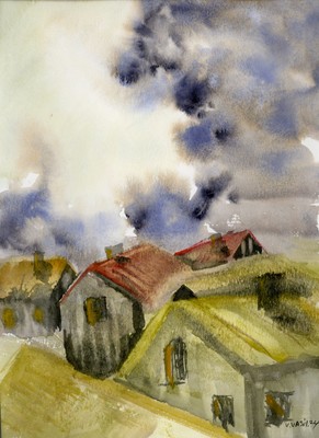 Original Watercolor Painting, Abstract landscape by Vasil Vasilev | eBay