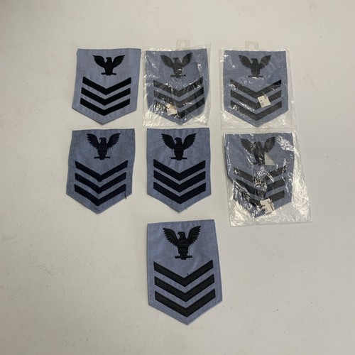 U. S. N. Navy Petty Officer 1st Class 3 Chevron Eagle Patch Lot Of 7 | eBay