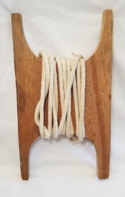 Antique Primitive Wood Rope String Winder Folk Art Home Decor | eBay