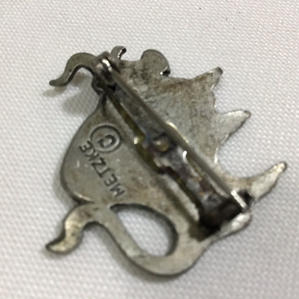 Metzke Pewter Rodeo Angry Bull 1 inch Signed Brooch Pin Cowboy Cowgirl ...