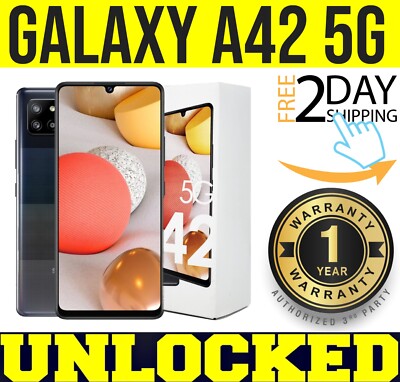 SAMSUNG GALAXY A42 5G 128GB SM-A426U1 4GB RAM (FACTORY UNLOCKED) BLACK ...