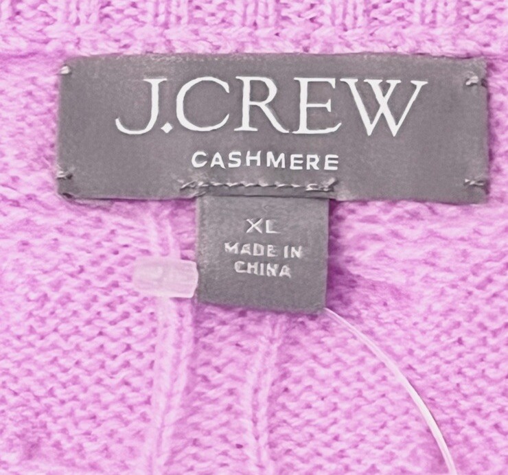 J. Crew Women’s XL Cashmere Cable Knit T Shirt Sweater Pink Corpcore ...