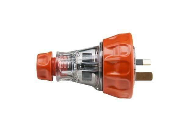 Clipsal STRAIGHT PLUG TOP 250V 1-Phase 3-Flat Pin, Electric Orange- 10A ...