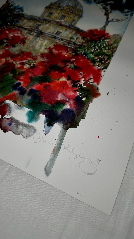 Signed Devon Rodriguez - Watercolor Print Series: Roman Forum (Limited ...