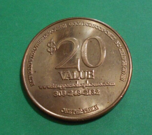 Trapper's Chop House collectors token Parker CO USA coin $20 Food Gift ...
