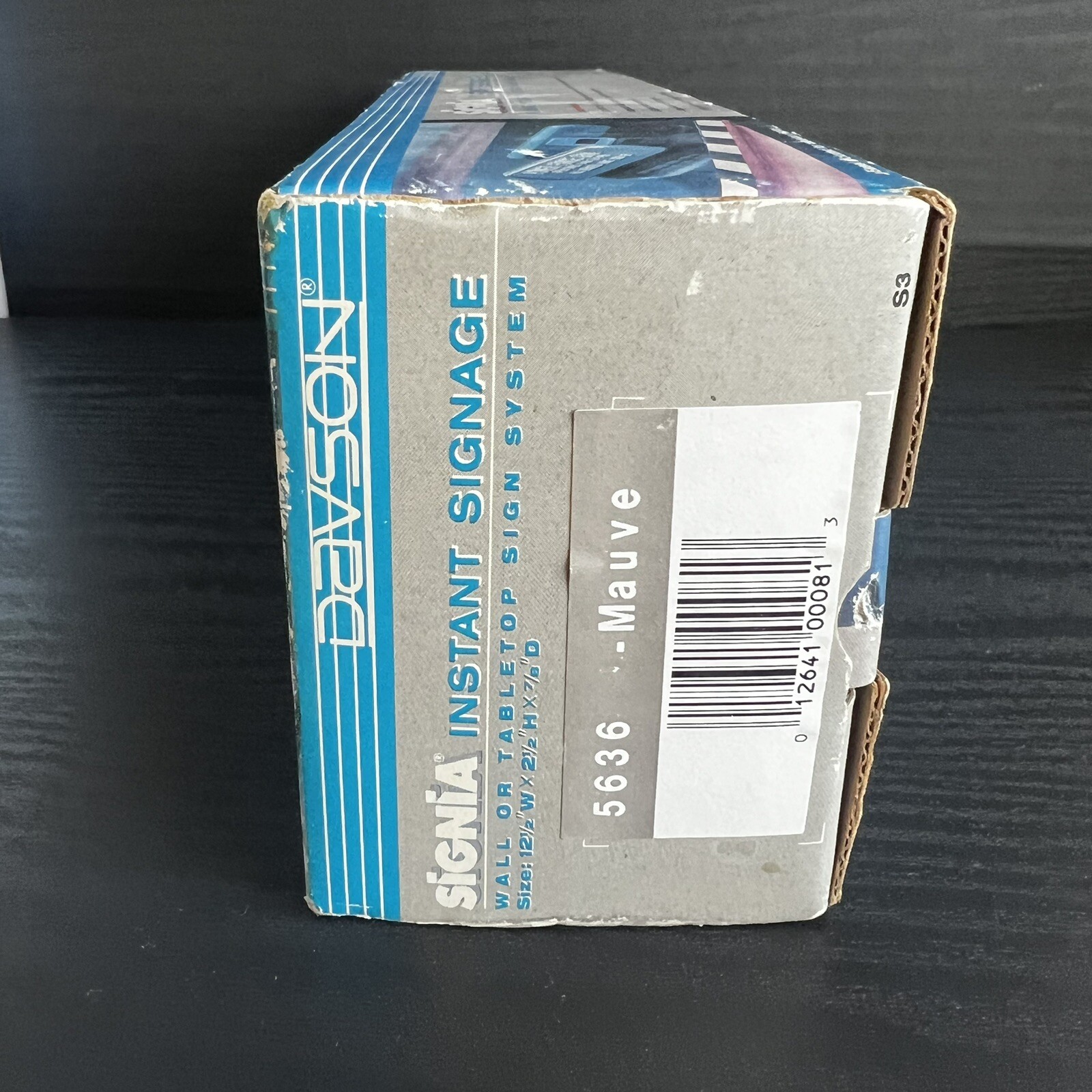 Vintage Davson Signia Wall /Tabletop Sign Signage Mauve 5636 2.5" .5 ...