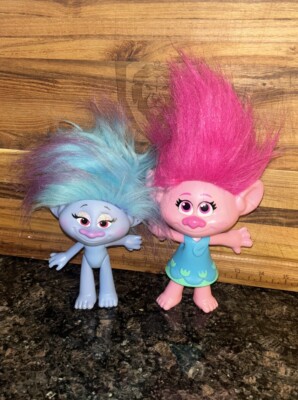 Lot Of 2 Trolls Dolls: World Tour Movie Poppy 9” And DWA 7" Hazy | eBay