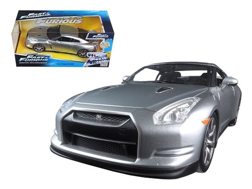 Brian's Nissan GT-R (R35) Silver "Fast & Furious" Movie 1/24 Diecast ...