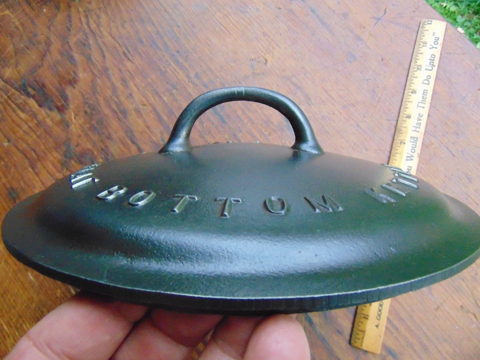 Antique GRISWOLD FULL MARKINGS #7 CAST IRON FLAT BOTTOM KETTLE LID ...