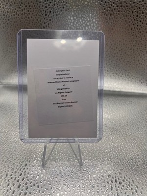 2025 Bowman Chrome Ching-Hsien Ko Auto II CPA-CK Dodgers Redemption On ...