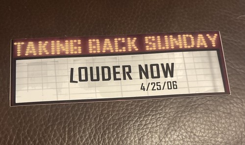 Taking Back Sunday Rare original Louder Now Promo Bumper Sticker Band ...