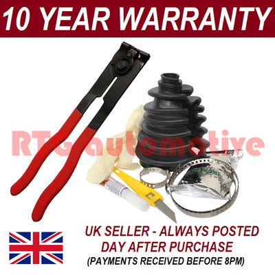 UNIVERSAL SPLIT CV BOOT KIT DRIVE SHAFT STICKY INC PLIERS FITS VARIOUS ...
