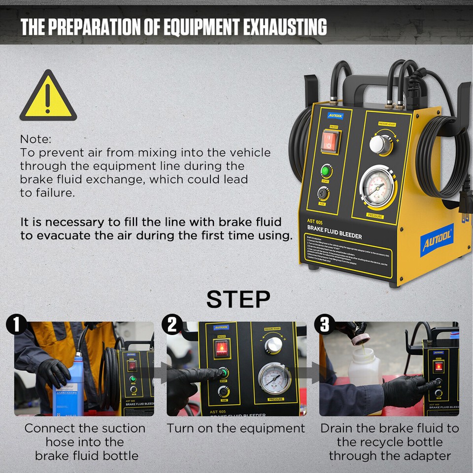 Brake Pressure Bleeder Kit Electric Brake Fluid Oil Exchange Machine ...