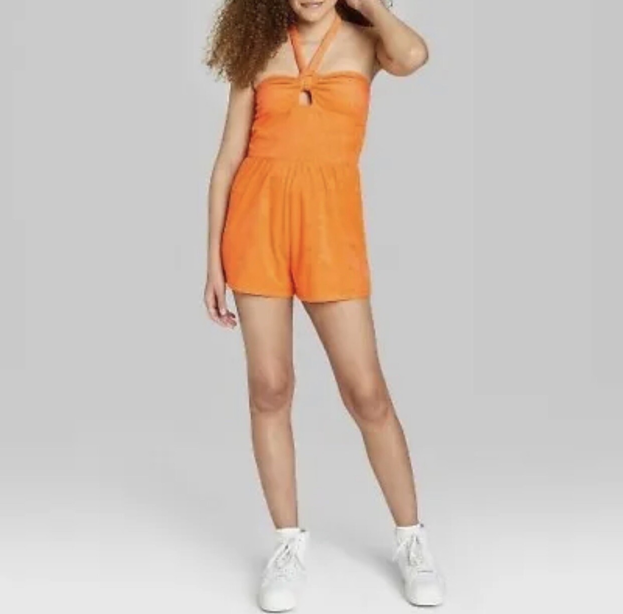 Orange terry Towel romper / Beach Coverup Ect wild fable Size XS Romper ...