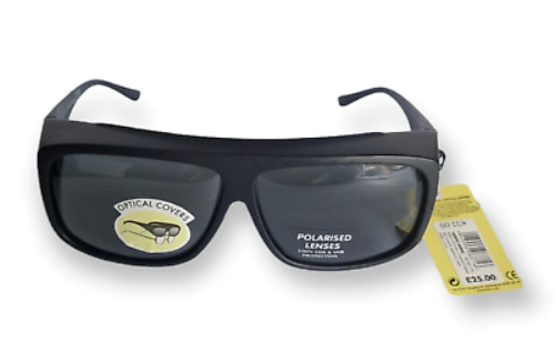 Boots Opticians Cataract Polarised Optical Over Covers Black Sunglasses ...