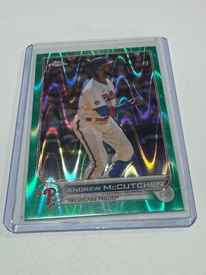2022 Topps Chrome Sonic Aqua RayWave Refractor 133/199 Andrew McCutchen ...