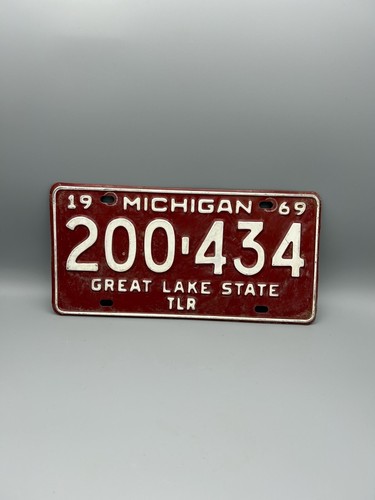 1969 Michigan License Plate #200-434 | eBay