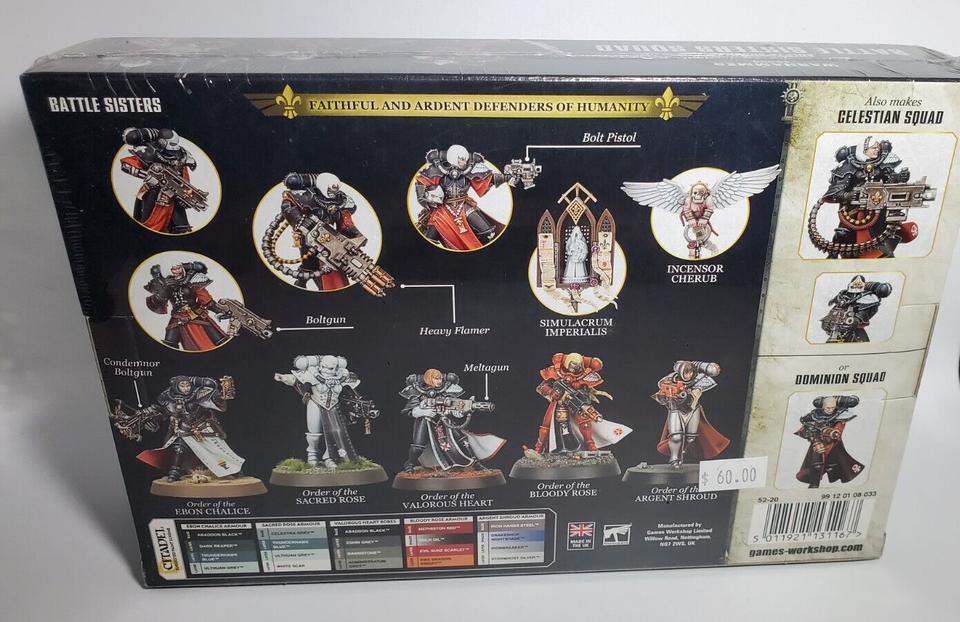NIB Warhammer 40k Adepta Sororitas SoB Battle Sisters Squad (11 ...