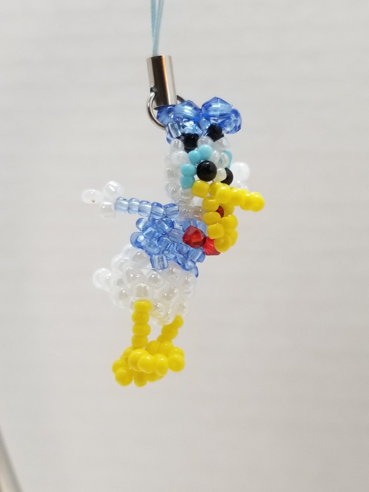 Donald Duck Hanging Ornament Keychain Charm Handmade Beads Fun Durable ...