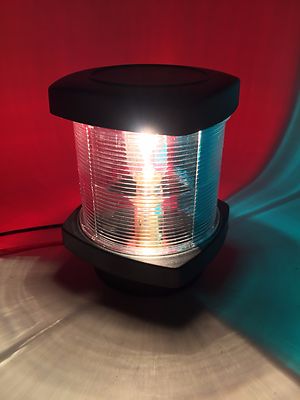 Marine Boat Anchor Light Navigation Red Green Clear Lens 1NM Waterproof ...