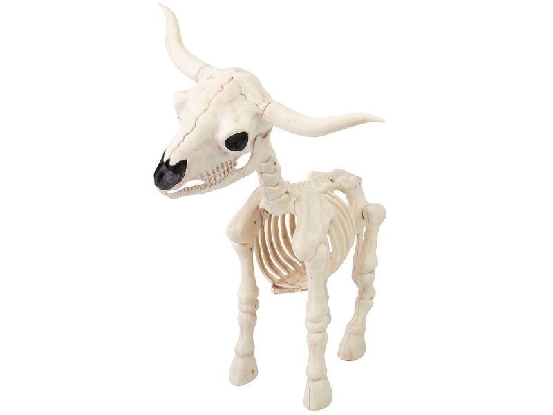 Steer Skeleton Halloween Haunted House Animal Prop Cow Bone Graveyard ...