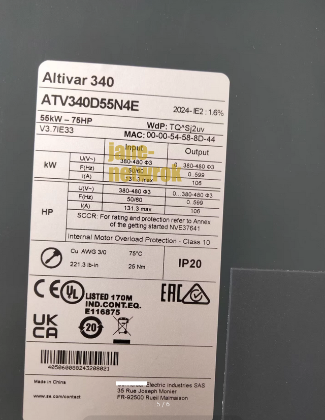 1PC for 100% test ATV340D55N4E (by Fedex or DHL 90days Warranty) | eBay