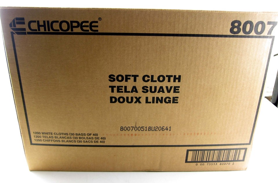 New Lot 2 Chicopee 8007 White Soft Cloth 13" x 15" CHI8007 CHIX 40 Per ...