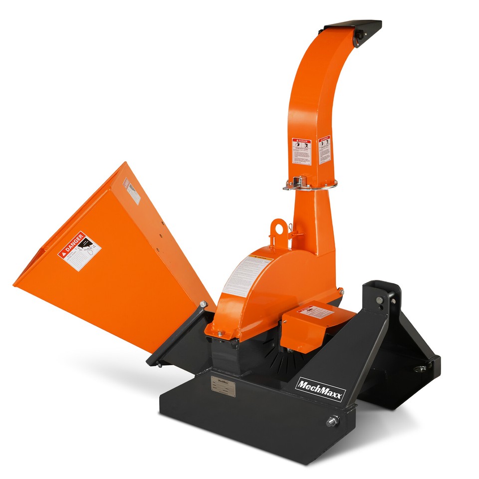 MechMaxx 3 Point PTO 4'' Inch Wood Chipper For CAT 1 Tractors Up To ...