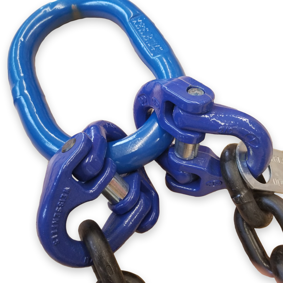 3/8" x 5' DOS Double Leg Lifting Chain w/Sling Hooks, Grade 100 | eBay
