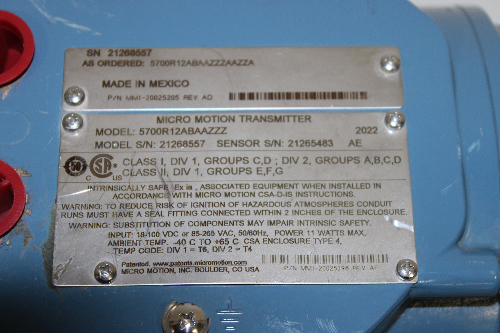 MICRO MOTION 5700 R12 ABAAZZZAAZZA MFG 2022 TRANSMITTER FLOW LAB TESTED ...