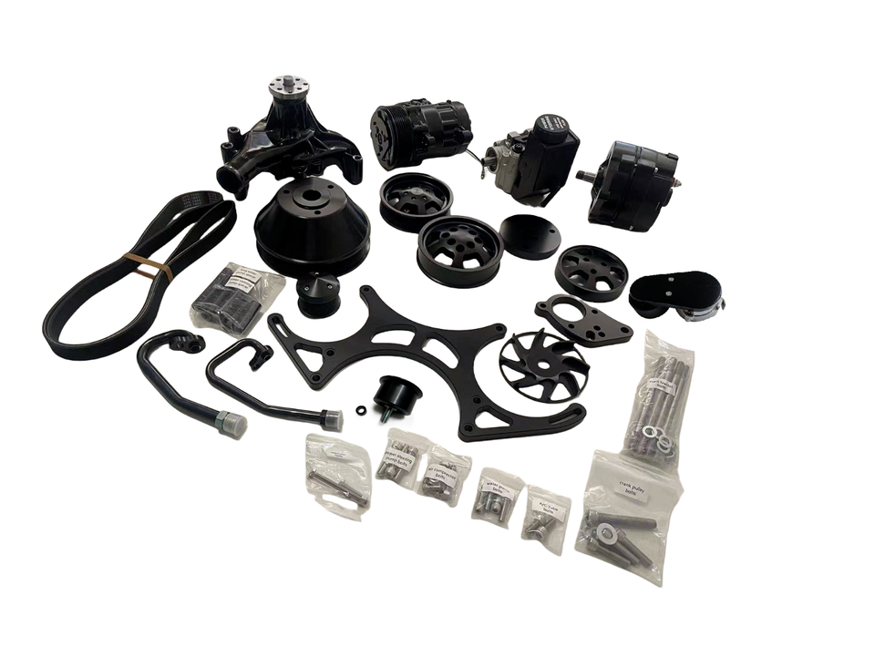 SBC Chevy 350 400 Complete Serpentine Front Drive Kit With A/C ALT P/S ...