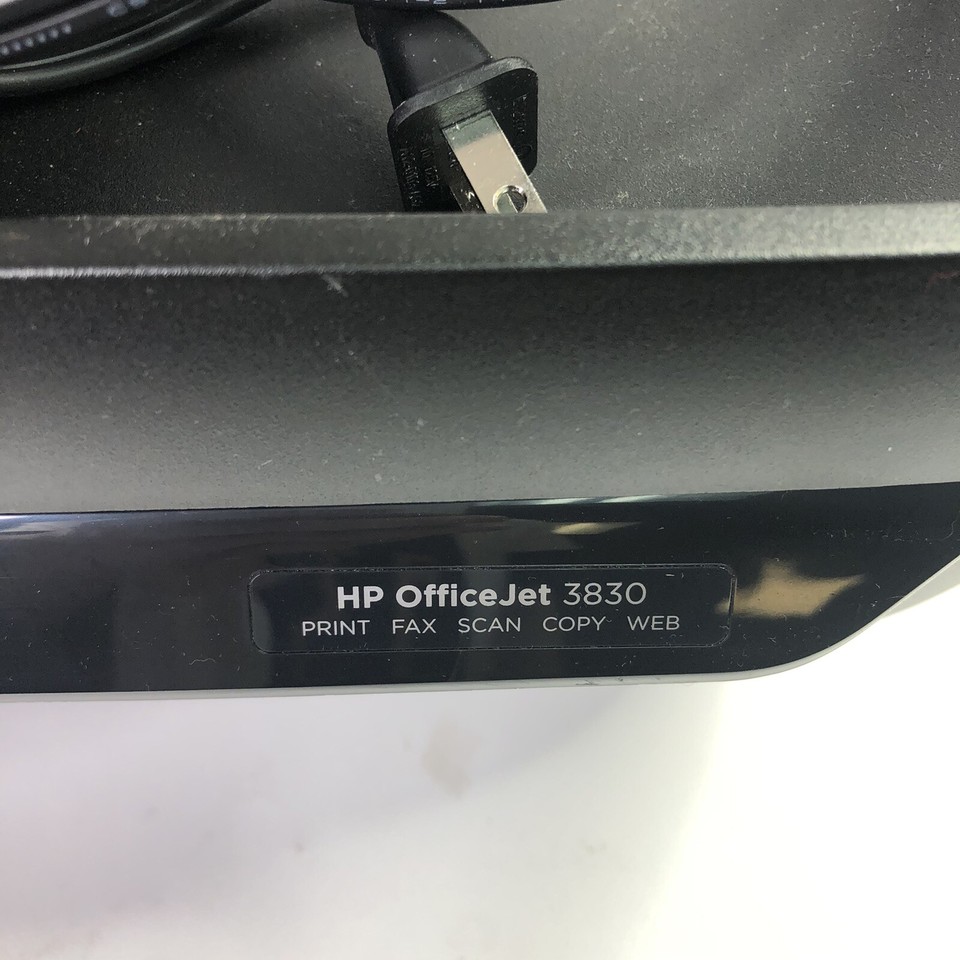HP OfficeJet 3830 All-in-One Wireless Printer model SNPRH-1502 Black ...