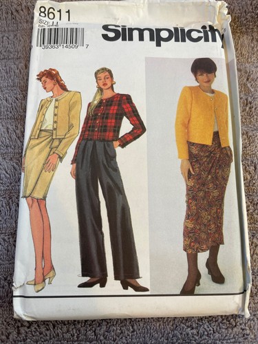 Simplicity Pattern 8611 Mock Wrap Skirt in 2 Lengths~Pants~Unlined ...