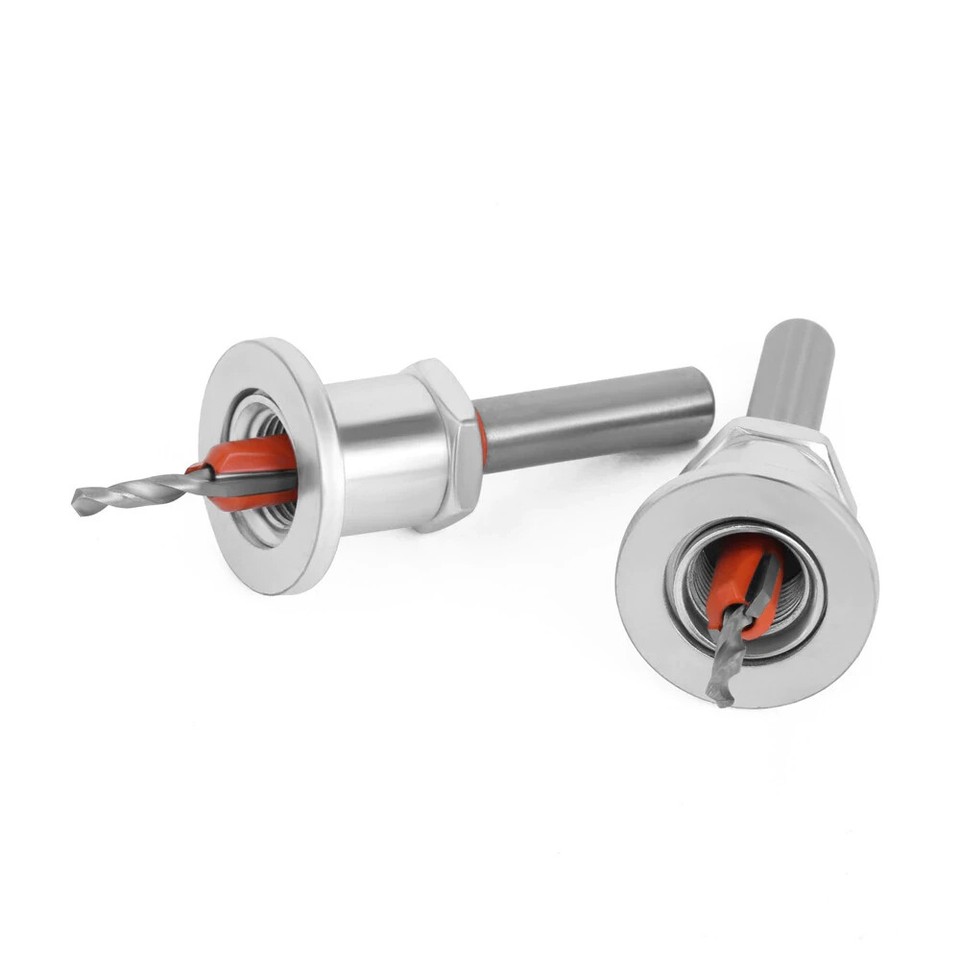 5 PIECE 8mm Adjustable Counterbore Countersink Drills Bits- DEPTH STOP ...