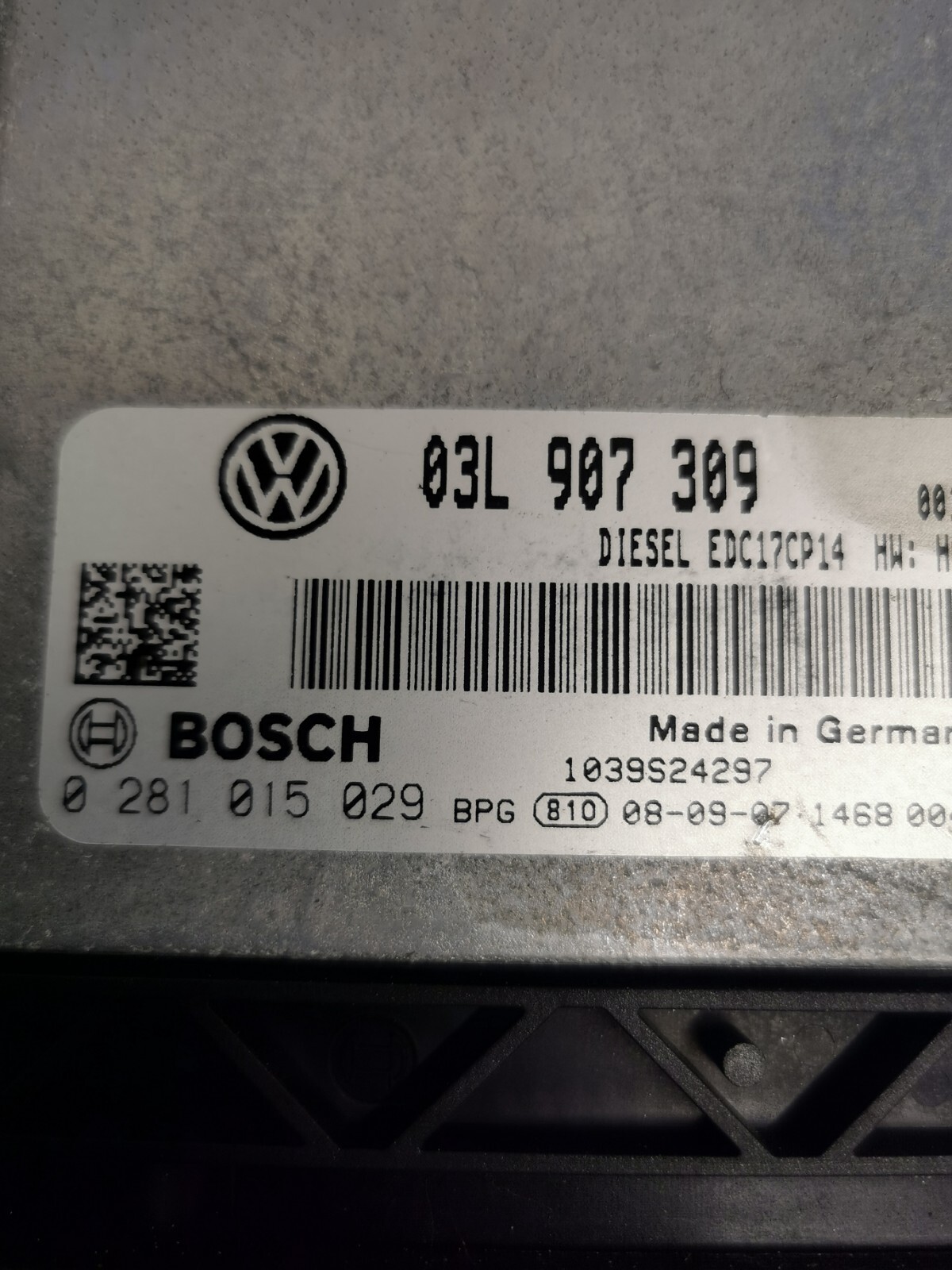 VW PASSAT Engine ECU 03l907309 Bosch 0281015029 for sale online | eBay