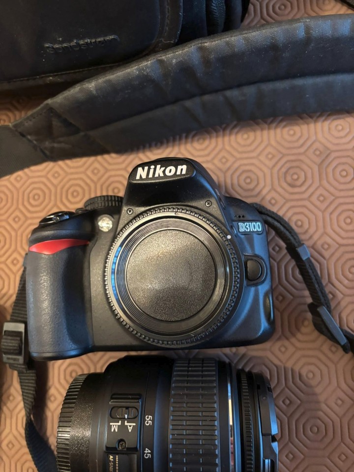 "Shutter count 2,850" Nikon D3100 Black 14.2 MP Digital SLR Camera 18 ...