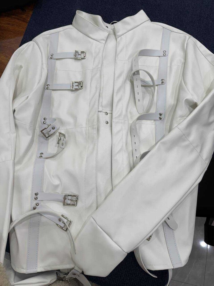 Asylum Straight Jacket Costume Body Harness Jumpsuit Armbinder Costume ...