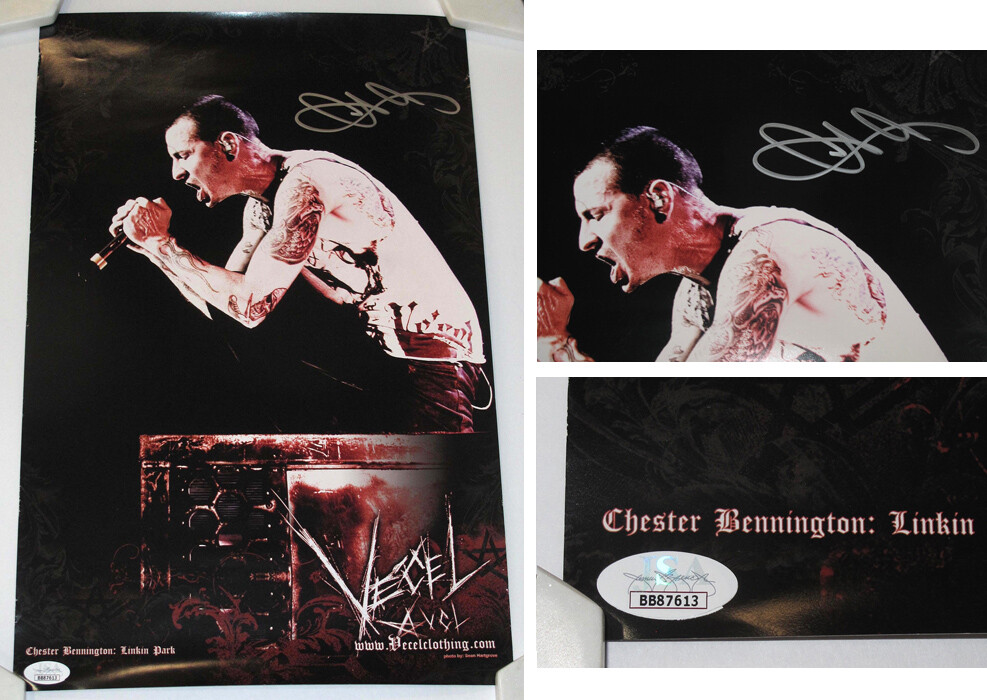 Rare CHESTER BENNINGTON signed Autographed "LINKIN PARK" 11X17 POSTER ...