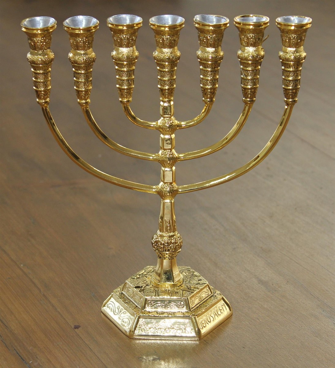 Menorah Candle Menorah 7 Branch Large Lion Of Judah Market 12 Tribes Of ...