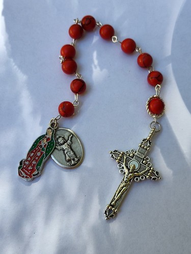 Handmade Decade Chaplet - Divine Child / Our Lady of Guadalupe - Dyed ...