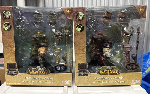 McFarlane World Of Warcraft Pandaren Monk & Pandaren Rogue Red & Green ...
