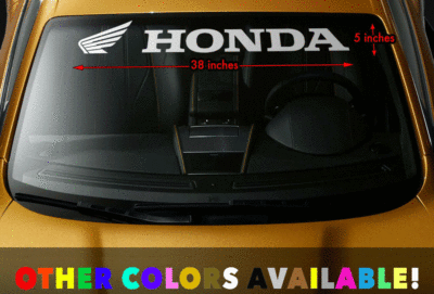Front Windshield Banner Vinyl Die Cut Decal Sticker 38"x5" for HONDA ...