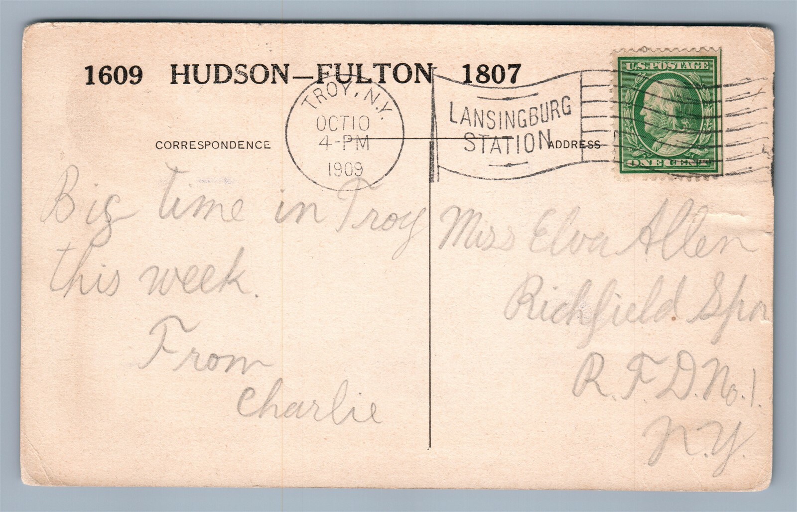 JONATHAN HULLS' STEAMBOAT ANTIQUE POSTCARD 1609 HUDSON FULTON 1807 | eBay