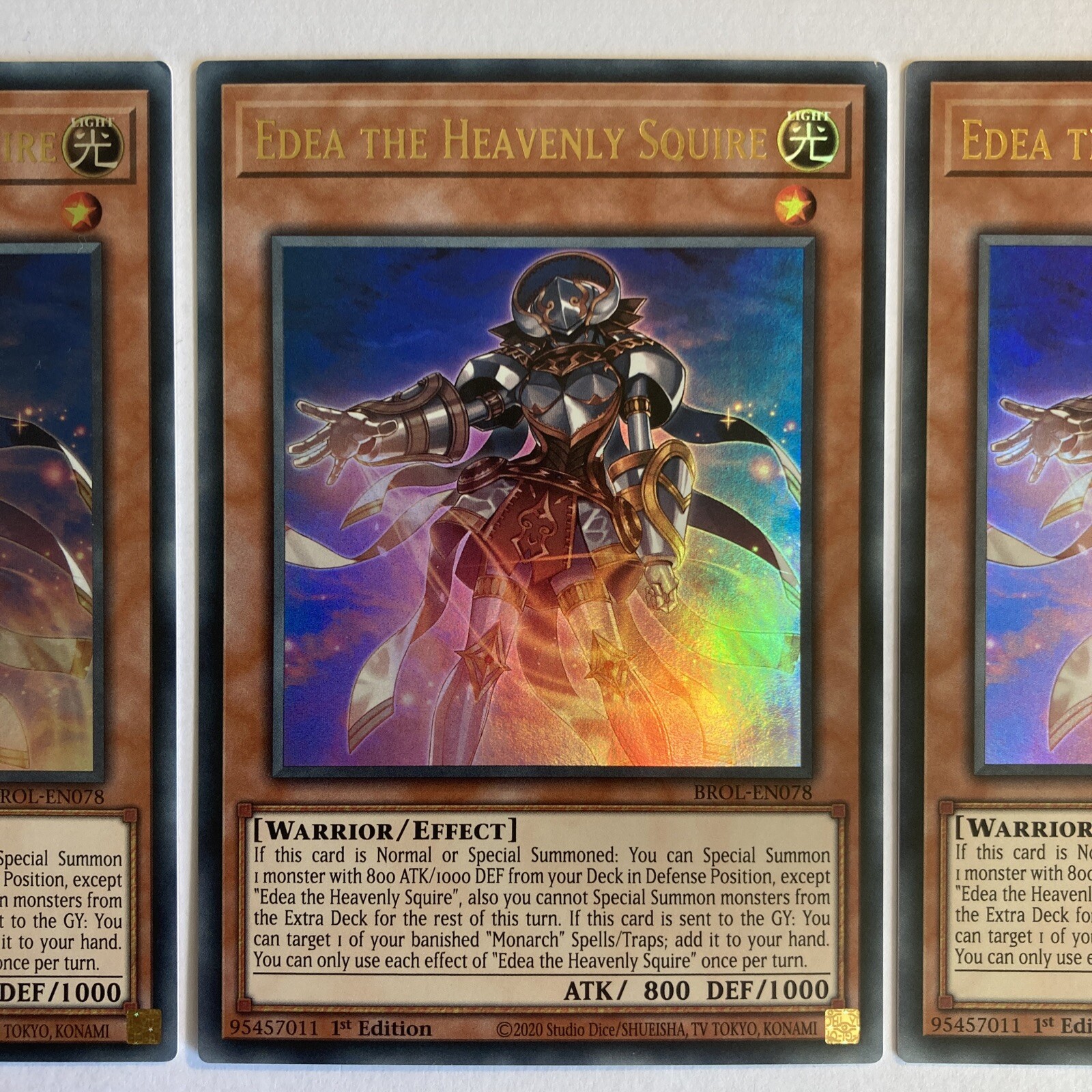 Edea the Heavenly Squire x3 - BROL-EN078 - Ultra Rare - 1st Edition ...